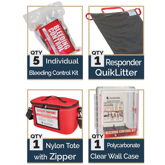 PUBLIC ACCESS BLEEDING CONTROL STATIONS - 5-PACK VACUUM SEALED ...